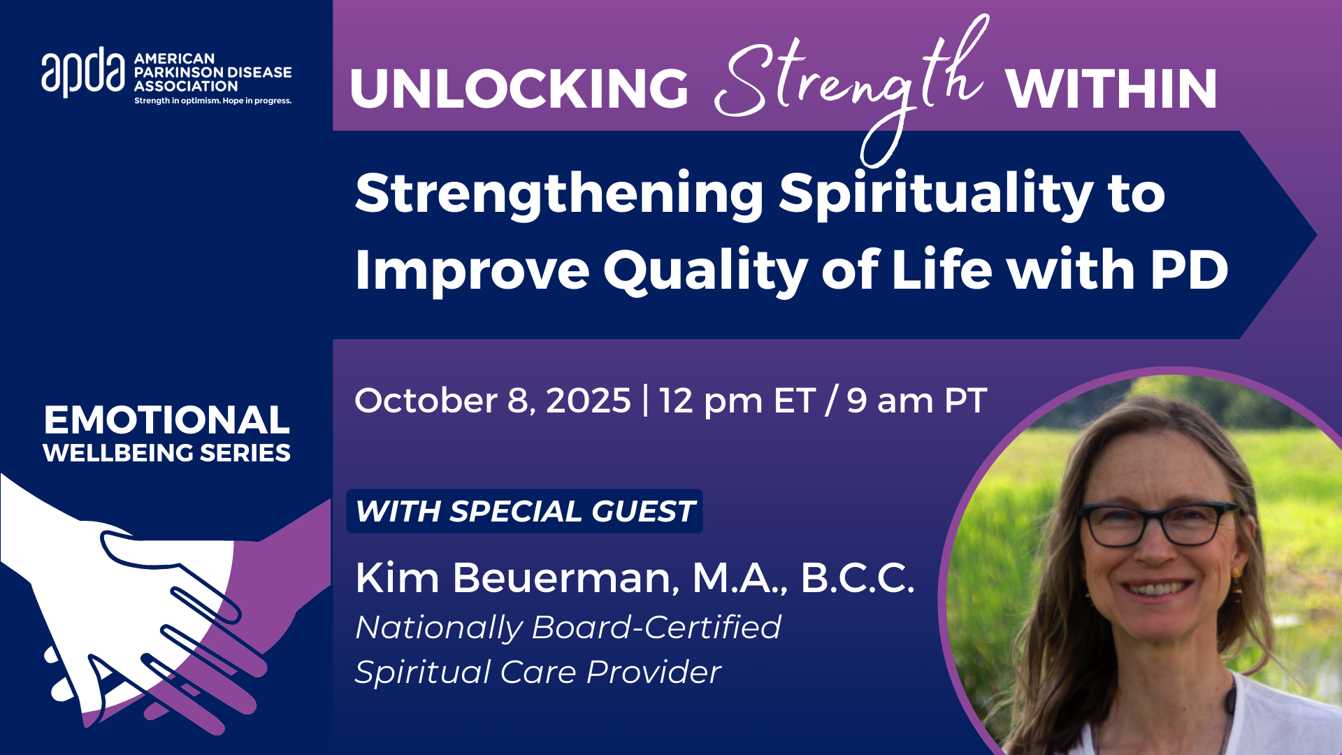 Strengthening Spirituality to Improve Quality of Life with PD – APDA ...